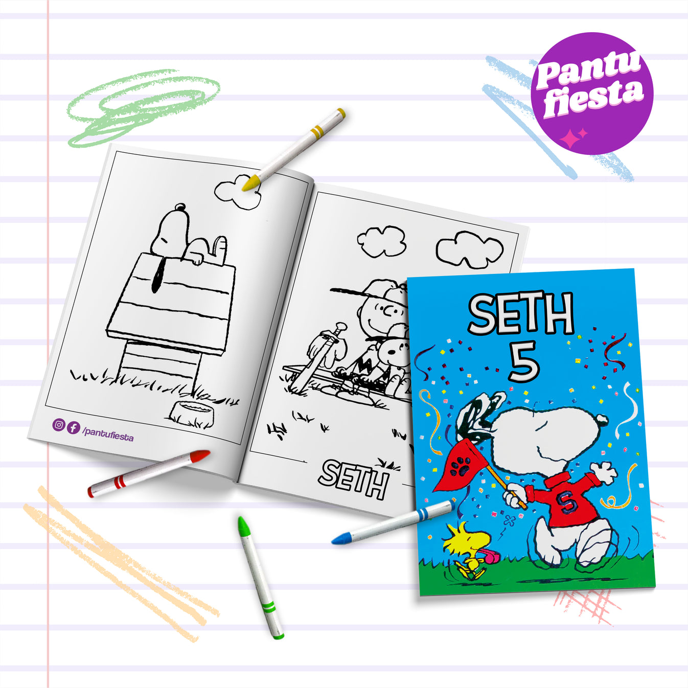 Librito para colorear Snoopy – Pantufiesta