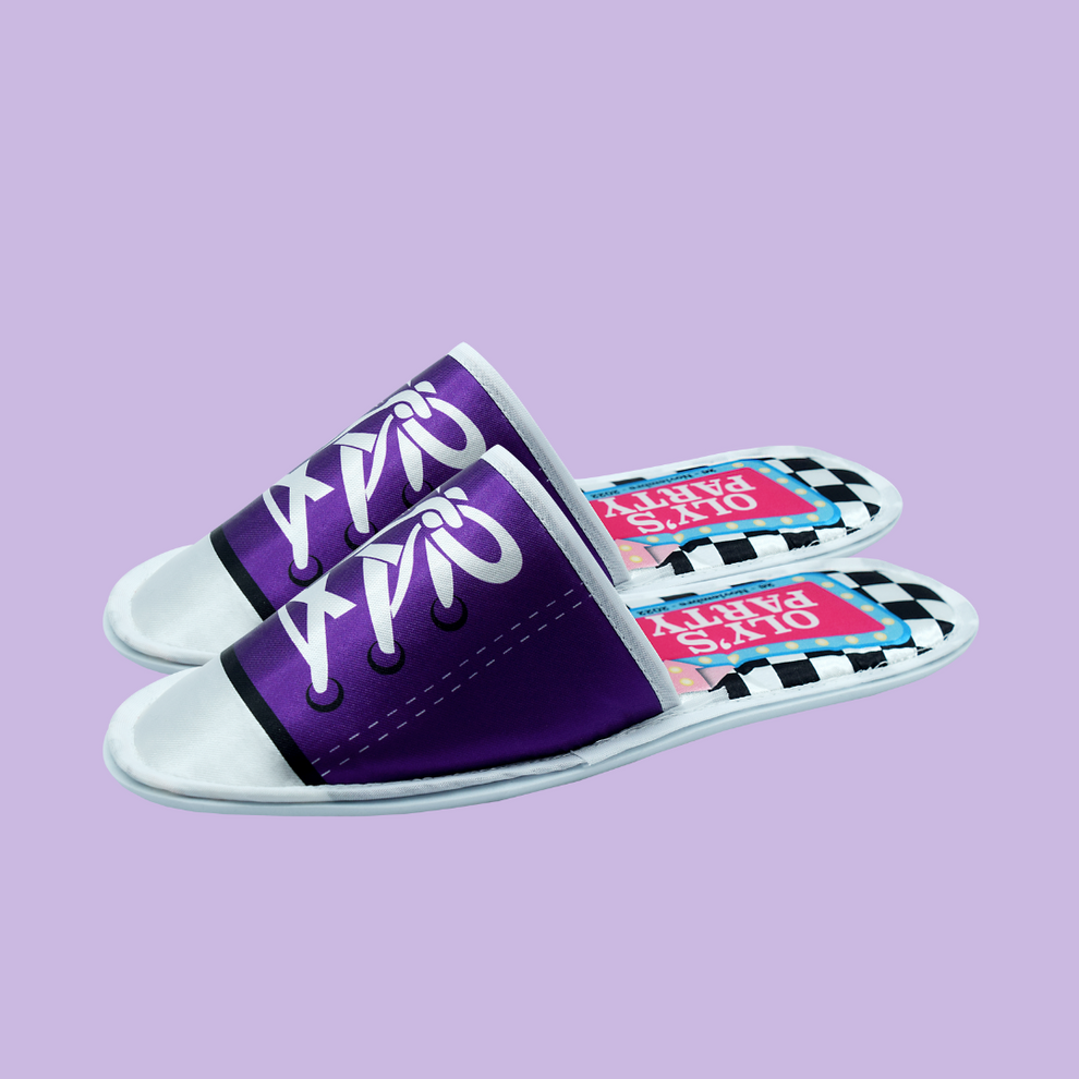 Pantuflas XV tenis 80´s morados – Pantufiesta