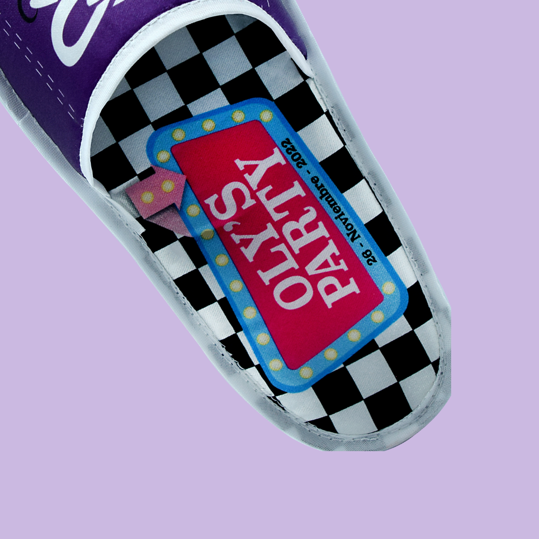 Pantuflas XV tenis 80´s morados – Pantufiesta